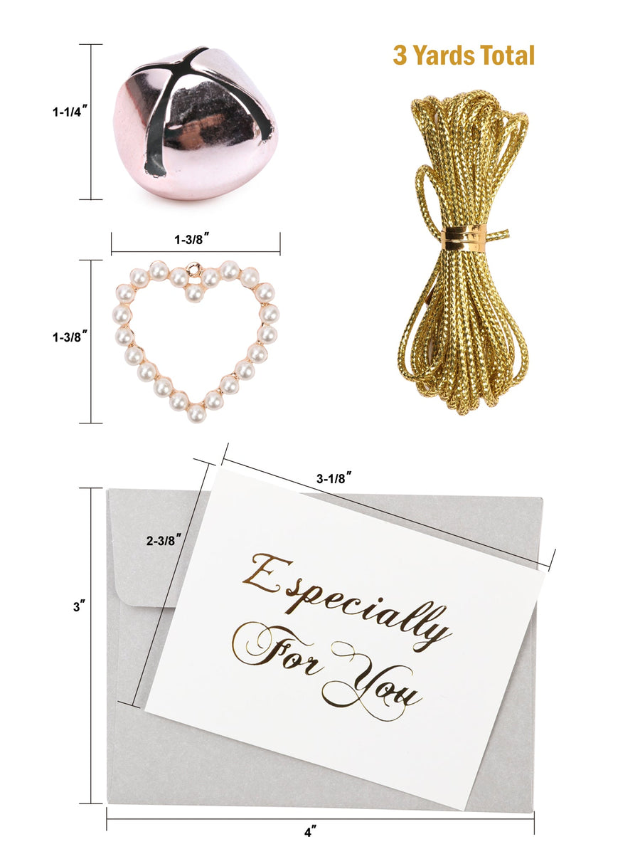 24pcs Gifts Wrapping Collection Gift Bows Bells Gift Box Topper with G ...